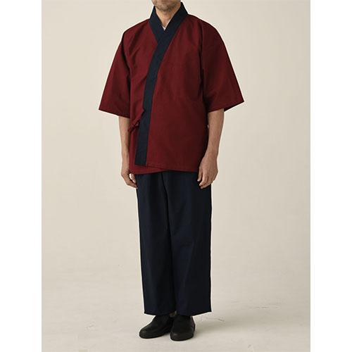 セブンユニフォーム 業務用 作務衣 和風 ハッピーコート EC3100 上着 羽織 ホールスタッフ 男性用 メンズ 綿100 おしゃれ 飲食店 ...