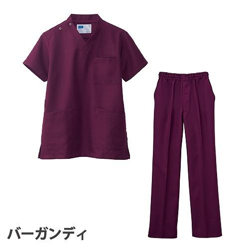 スクラブ 白衣 上下セット パンツ 自重堂 whisel 男女兼用 半袖 医療 WH11485 WH11486 医師 看護師 ナース 病院 介護 かわいい かっこいい : 作業服 安全靴 安全 ...