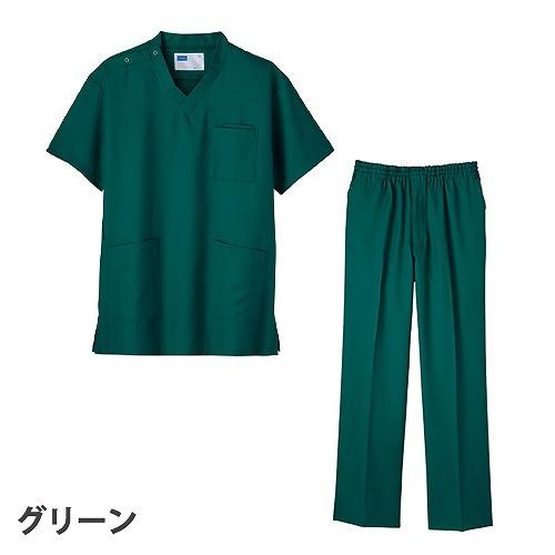 スクラブ 白衣 上下セット パンツ 自重堂 whisel 男女兼用 半袖 医療 WH11485 WH11486 医師 看護師 ナース 病院 介護 かわいい かっこいい : 作業服 安全靴 安全 ...