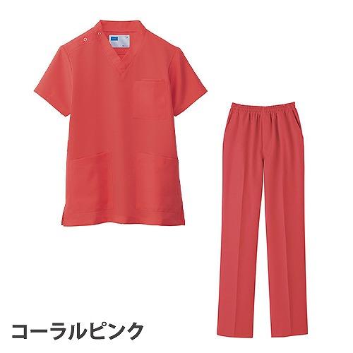 スクラブ 白衣 上下セット パンツ 自重堂 whisel 男女兼用 半袖 医療 WH11485 WH11486 医師 看護師 ナース 病院 介護 かわいい かっこいい : 作業服 安全靴 安全 ...