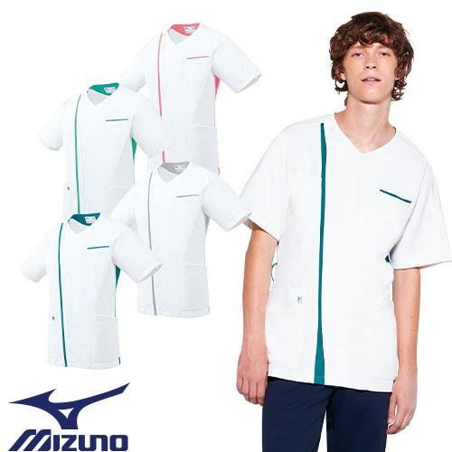 MIZUNO ジャケット 白衣 ケーシー 医療 ミズノ メンズ MZ-0237 医師 医者 看護師 ナース 上衣 医務衣 ストレッチ 動きやすい おしゃれ かっこいい : スクラブ 白衣 ...