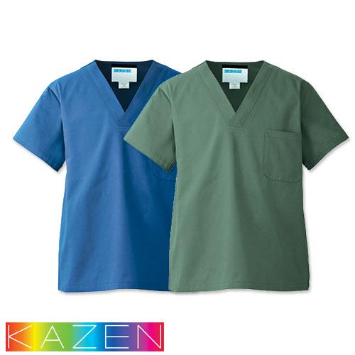 【メール便対応】スクラブ 白衣 医療 137 カゼン KAZEN メンズ 手術衣 医師 看護師 ナース 人気 ポケット 病院 歯医者 かっこいい おしゃれ : w-539-0054 ...