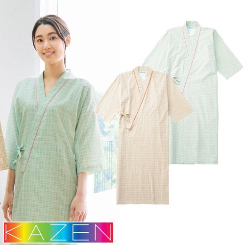 患者衣 ガウン 検診衣 KAZEN カゼン 289-22・23 患者着 男女兼用 ゆかた 浴衣式 検査 検診 入院 介護 患者 病院 整骨院 おしゃれ 可愛い かっこいい : スクラブ 白衣 ...