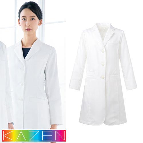 レディス 診察衣 ドクターコート 白衣 KZN410-10 KAZEN カゼン 医者 薬剤師 医療 制服 ユニフォーム 病院 実習 実験 おしゃれ かわいい 可愛い : スクラブ 白衣 ...