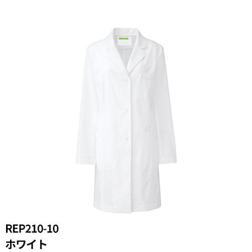 レディス 診察衣 ドクターコート 白衣 REP210-10 KAZEN カゼン レディース S型 シングル ハーフ丈 ショート丈 医者 医師 薬剤師 医療 制服 病院 : スクラブ 白衣 ...