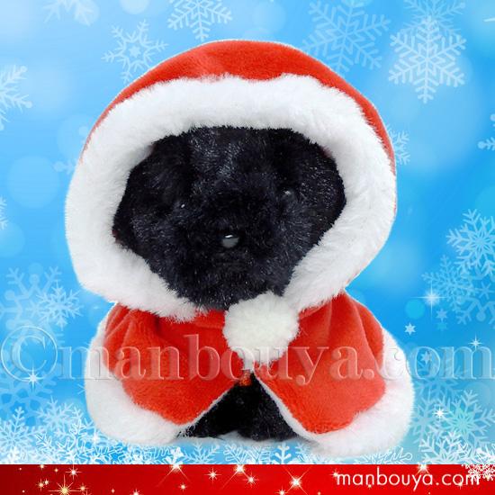 クリスマス ぬいぐるみ 犬 たけのこ TAKENOKO JOYFUL MATES キャンディフォンテーヌ ラブラドール 黒 サンタフードマント ...