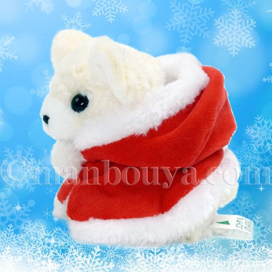 クリスマス ぬいぐるみ 犬 たけのこ TAKENOKO JOYFUL MATES キャンディフォンテーヌ チワワ アイボリー サンタフード ...