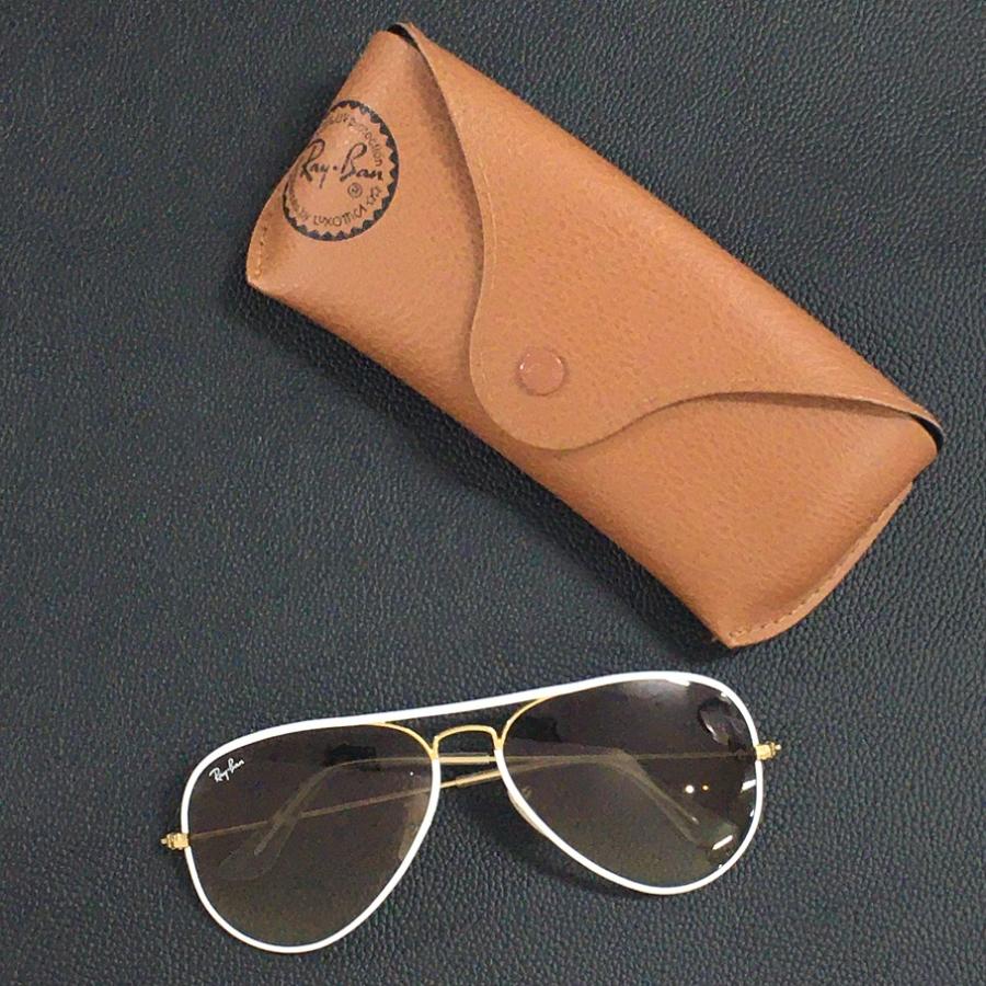 Ray-Ban（レイバン） Ray-Ban AVIATOR FULL COLOR LEGEND RB3025JM ホワイト ゴールド 55 ...