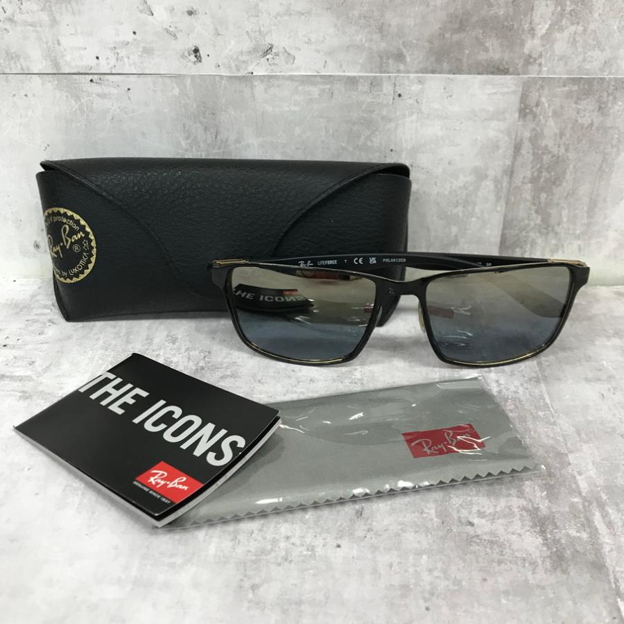 Ray-Ban RB3721CH CHROMANCE 偏光レンズ ポリッシュゴールド ブラック POLARIZED LIFTFORCE ...