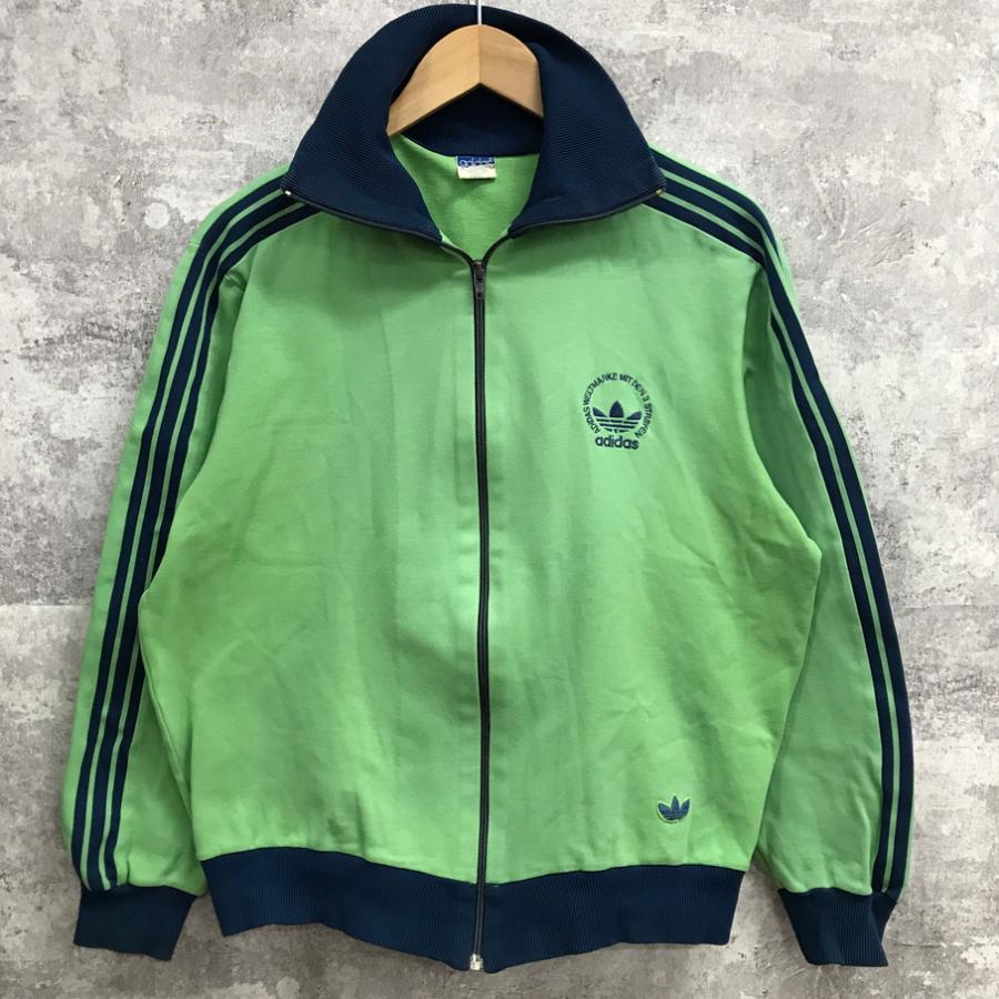 adidas アディダス 80年代 ジャージ トラックジャケット デサント トレフォイルロゴ 刺繍ロゴ グリーン【F0523-004】 : 万代書店ヤフー店 - 通販 - Yahoo!ショッピング