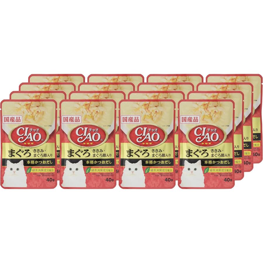 【☆訳あり・包装破損】チャオ (CIAO) パウチ まぐろ ささみ・まぐろ節入り 40g 16個セット iikakaku : iiKaKaKu ヤフー店 - 通販 - Yahoo!ショッピング