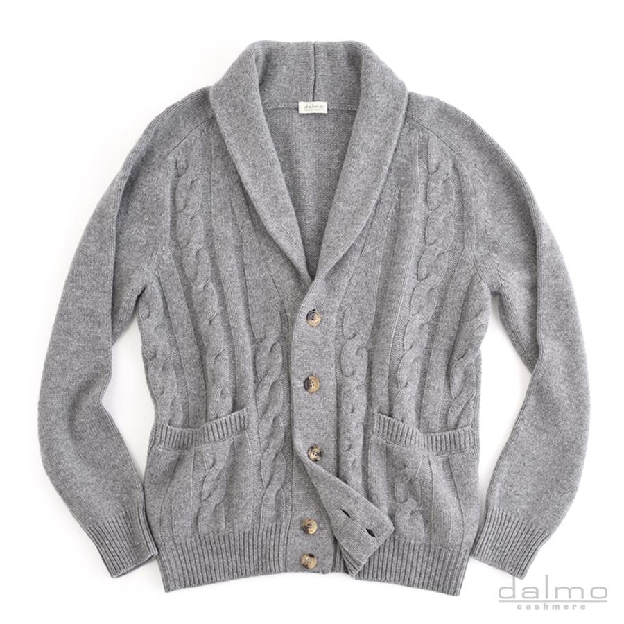 Dalmo Cashmere ダルモ カシミヤ ・カシミヤ ローゲージ ショールカラーカーディガン ・art. Shawl Cardigan ...