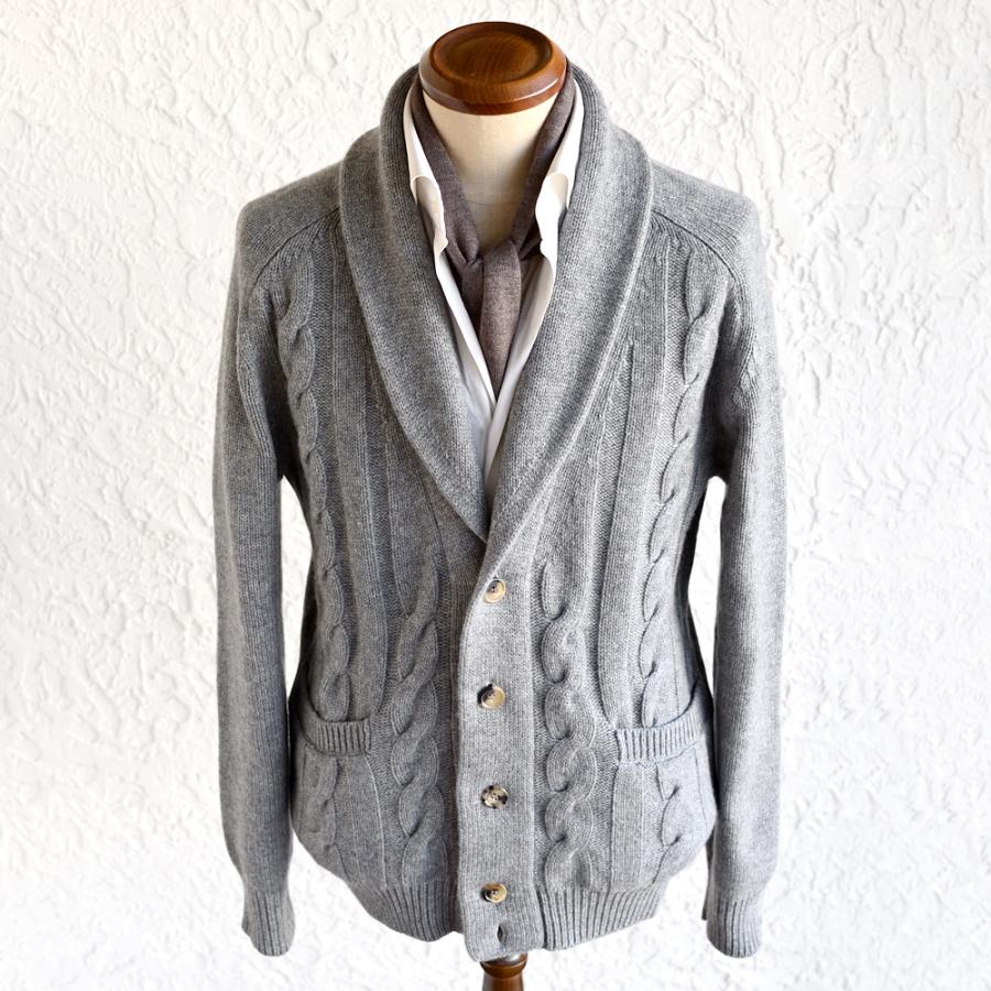 SALE 】Dalmo Cashmere ダルモ カシミヤ ・カシミヤ ローゲージ ショールカラーカーディガン ・art. Shawl ...