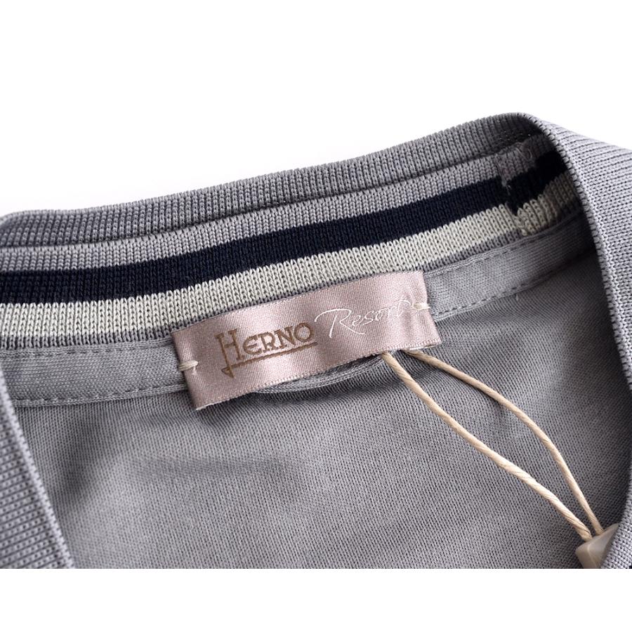 HERNO 【 SALE 】HERNO ヘルノ ・HERNO Resort ロングスリーブ デザインカットソー ・art. JG00040UR ・col. SOLID GREY ソリッドグレー ...