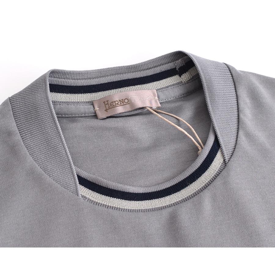 HERNO 【 SALE 】HERNO ヘルノ ・HERNO Resort ロングスリーブ デザインカットソー ・art. JG00040UR ・col. SOLID GREY ソリッドグレー ...