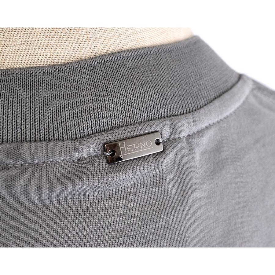 HERNO 【 SALE 】HERNO ヘルノ ・HERNO Resort ロングスリーブ デザインカットソー ・art. JG00040UR ・col. SOLID GREY ソリッドグレー ...