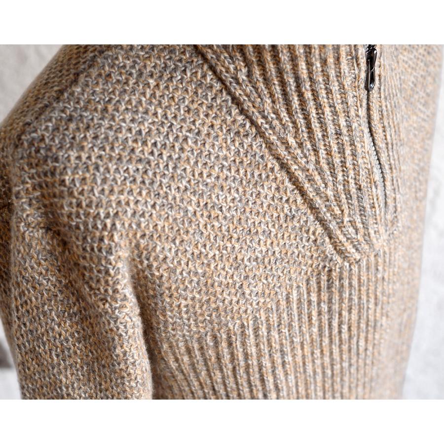 SEASE シーズ ・SCHOONER COARSEHAIR ハーフジップ カシミヤ ローゲージニット ・mod. KT033 ・col ...