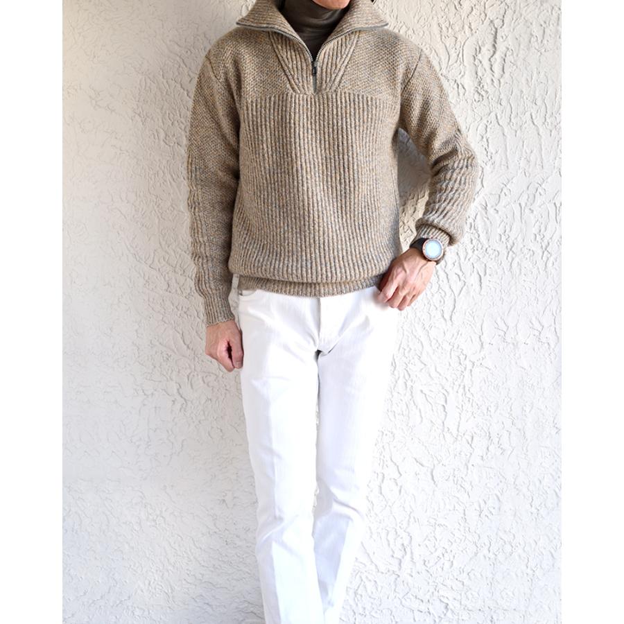 SEASE シーズ ・SCHOONER COARSEHAIR ハーフジップ カシミヤ ローゲージニット ・mod. KT033 ・col ...