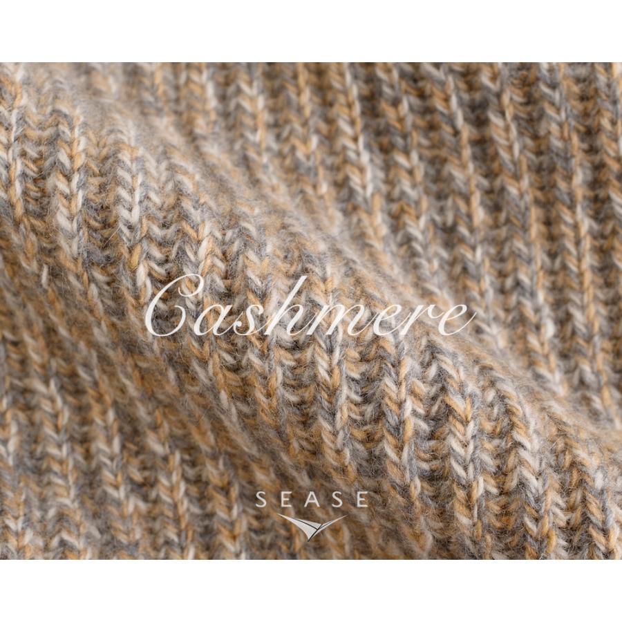 SEASE シーズ ・SCHOONER COARSEHAIR ハーフジップ カシミヤ ローゲージニット ・mod. KT033 ・col ...