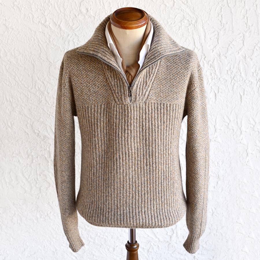 SEASE シーズ ・SCHOONER COARSEHAIR ハーフジップ カシミヤ ローゲージニット ・mod. KT033 ・col ...