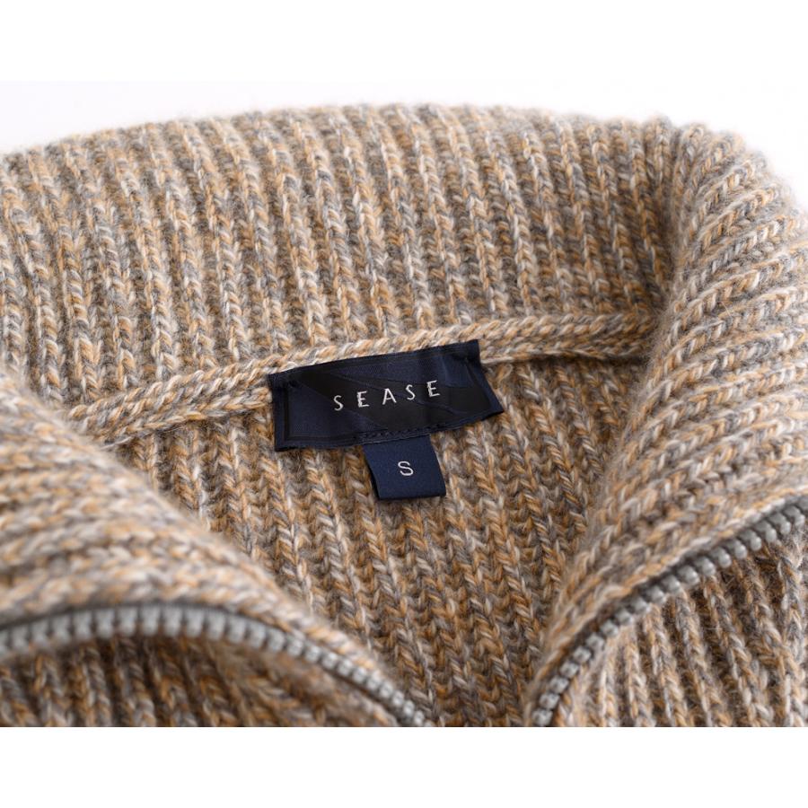 SEASE シーズ ・SCHOONER COARSEHAIR ハーフジップ カシミヤ ローゲージニット ・mod. KT033 ・col ...