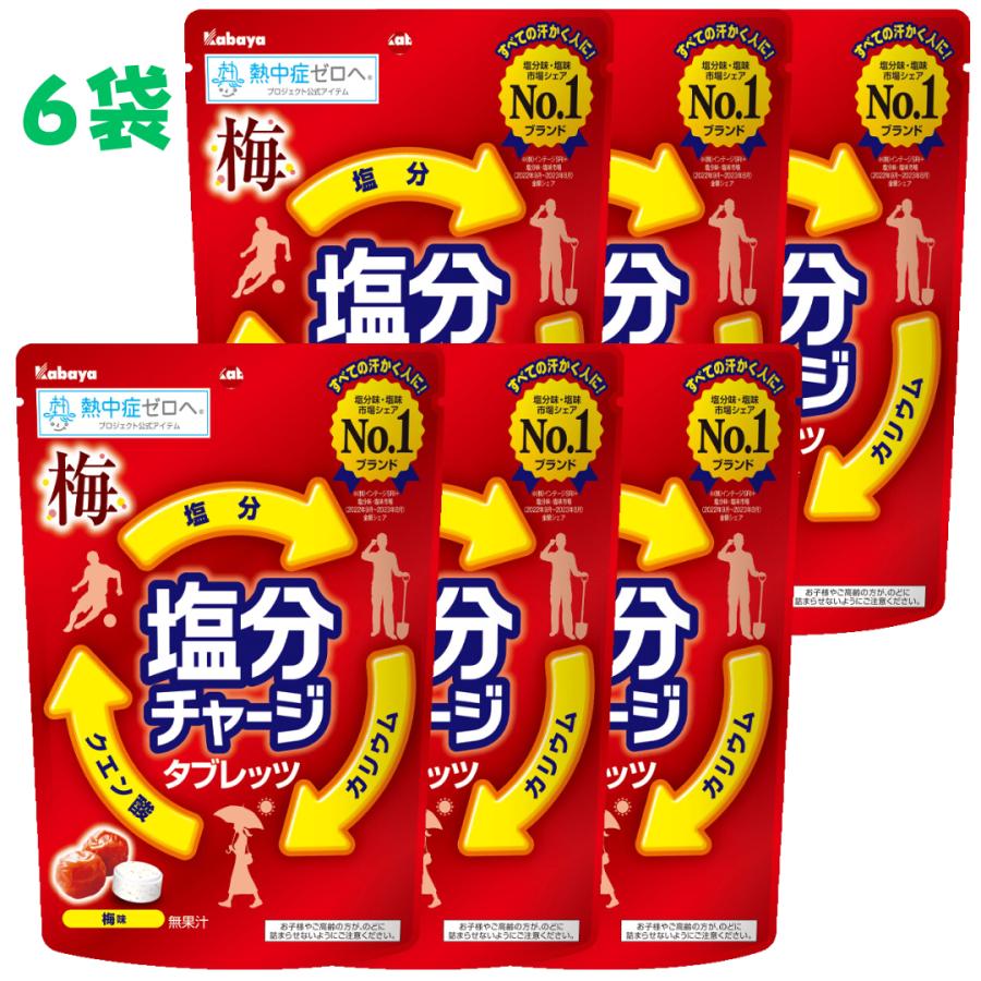 カバヤ 塩分チャージタブレッツ 梅味 81g 6個 : まねさん - 通販 - Yahoo!ショッピング