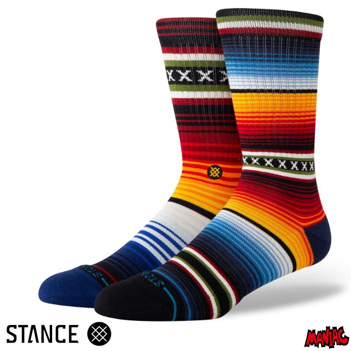 STANCE（スタンス） ソックス 靴下 メンズ ブランド STANCE SOCKS CURREN ST CREW - Red - Mix ...