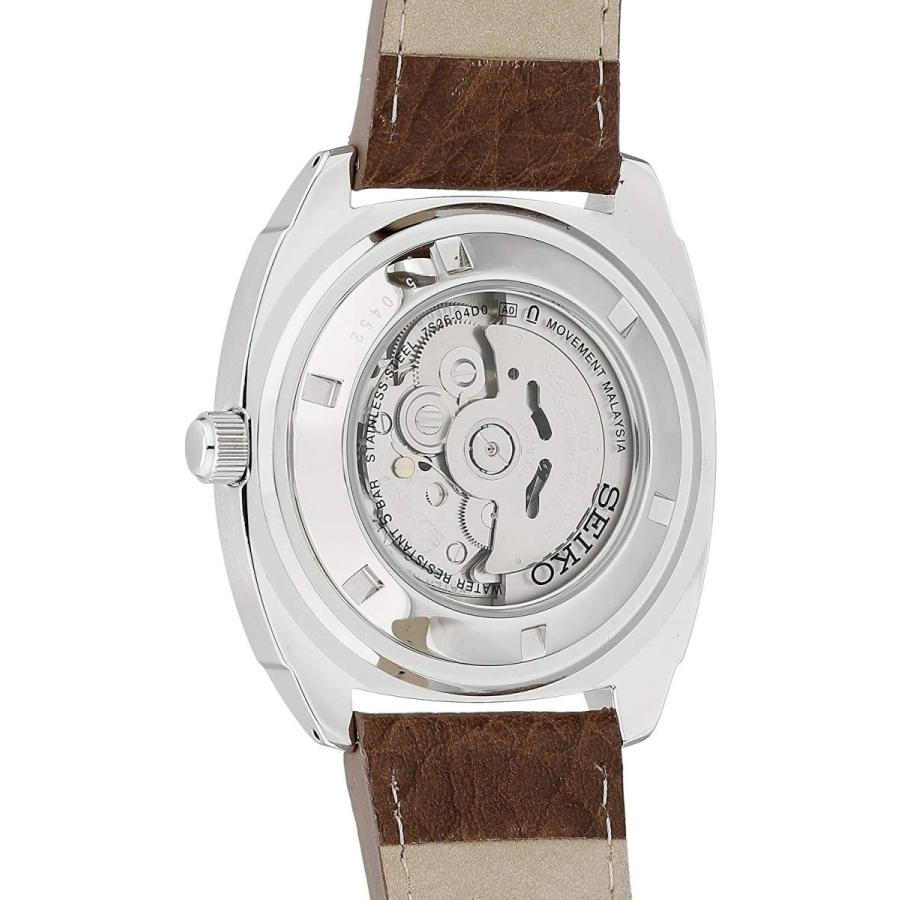 SEIKO 腕時計 セイコー メンズ SNKN37 Brown Leather Automatic Watch - Recraft ...