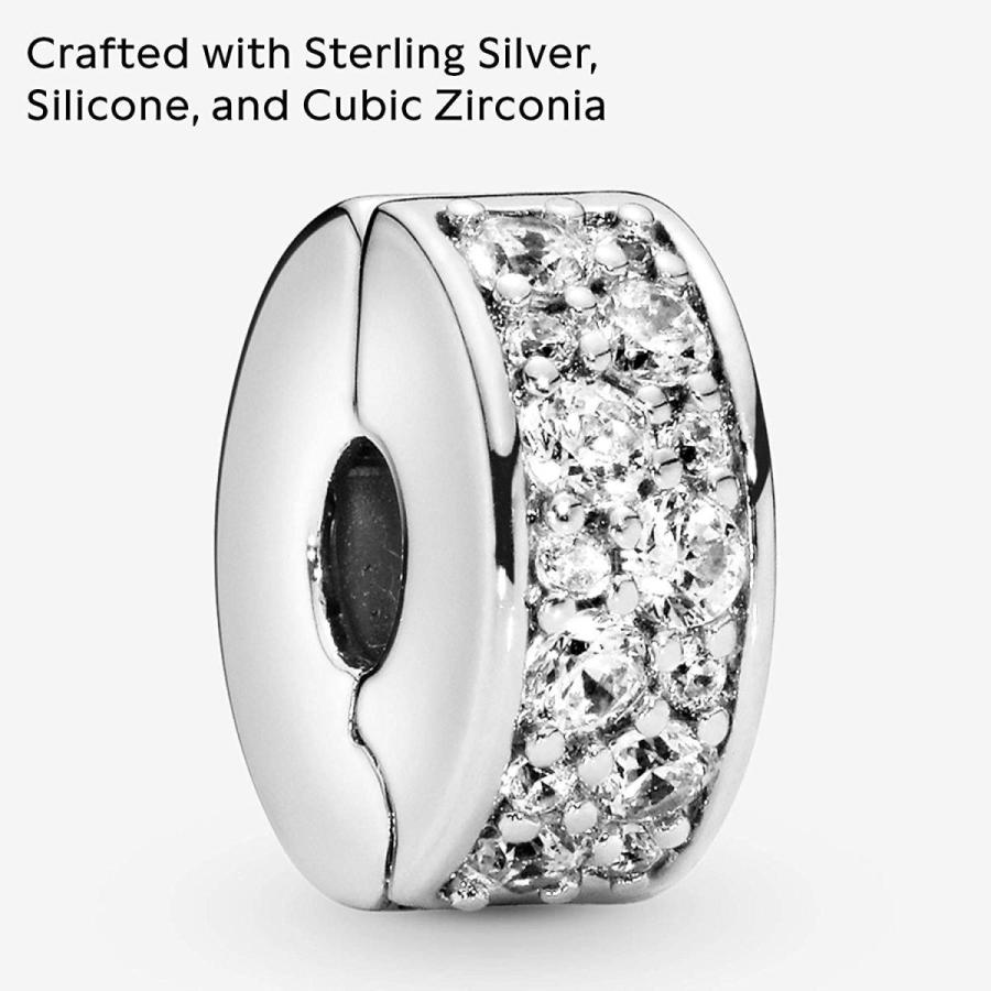 パンドラ ブレスレット チャーム 791817CZ PANDORA Clear Pav? Clip Charm Bracelet ...