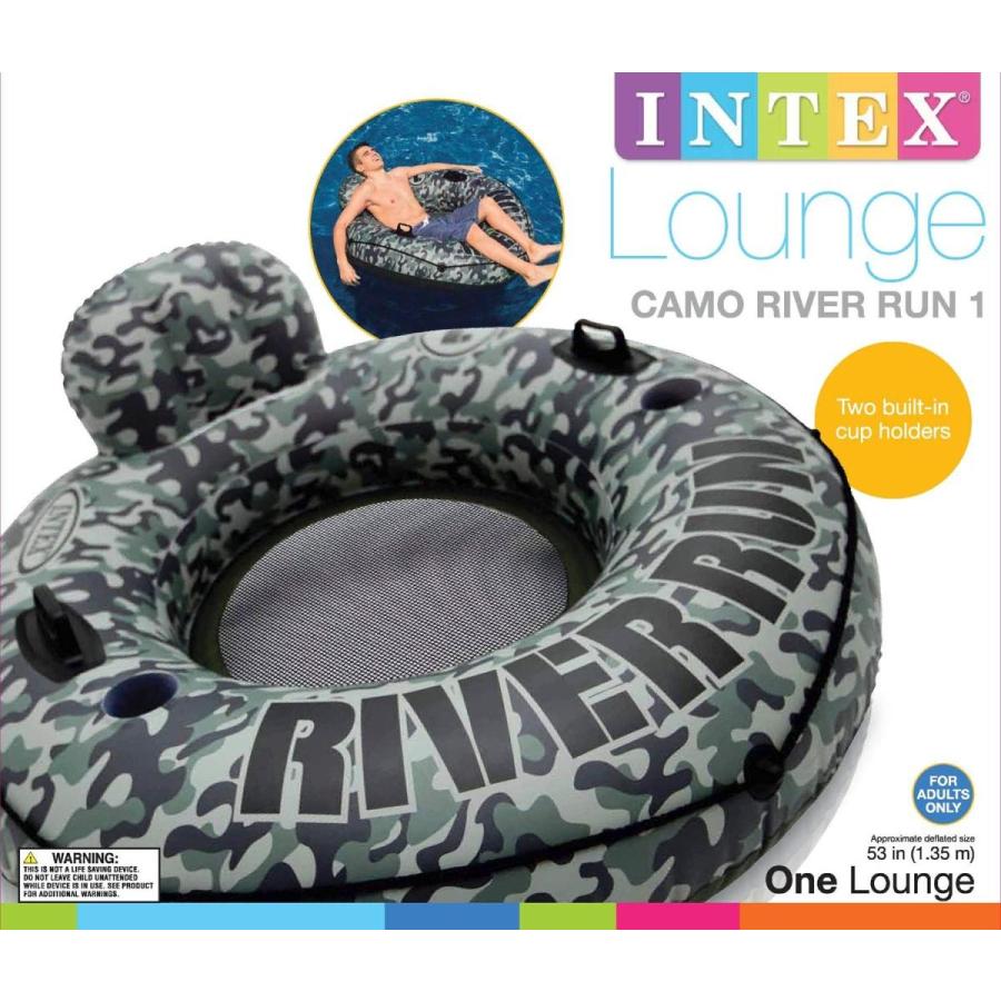 フロート プール 水遊び 2 x 58835EP Intex Camo River Run I Inflatable Floating ...
