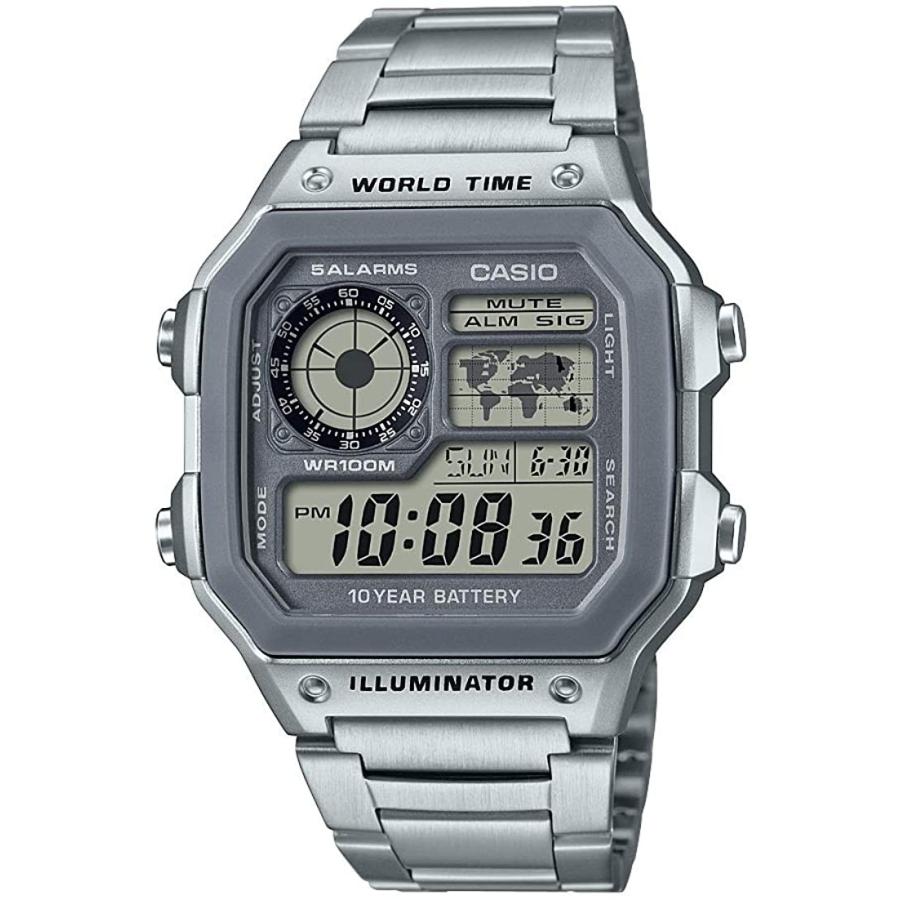 CASIO 腕時計 カシオ メンズ AE-1200WHD-7AVCF Casio Men's 10 Year Battery Quartz Watch with Stainless Steel ...