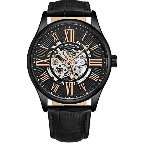 腕時計 ストゥーリングオリジナル メンズ 3942.3 Stuhrling Original Mens Atrium Skeleton ...