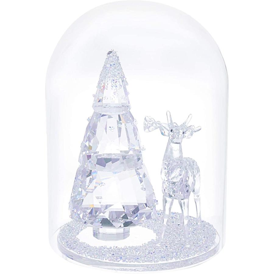 SWAROVSKI スワロフスキー Swarovski ベルジャー ツリーとオスジカ 約16センチ 5403173 クリスマス 動物 クリス ...