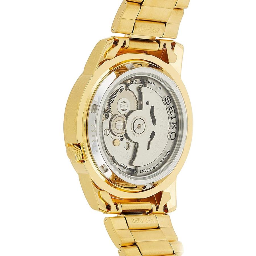 SEIKO 腕時計 セイコー メンズ SNKK38J1 5 Automatic Gold Dial Yellow Gold-Tone Men ...