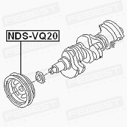 自動車パーツ 海外社外品 修理部品 NDS-VQ20 Harmonic Balancer Engine Crankshaft Pulley ...