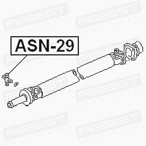 自動車パーツ 海外社外品 修理部品 ASN-29 Universal Joint 28X53 Febest ASN-29 Oem 37126 ...