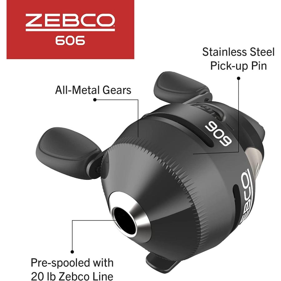 リール ゼブコ アメリカン 606MBK Zebco 606 Spincast Fishing Reel, Size 60 Right ...