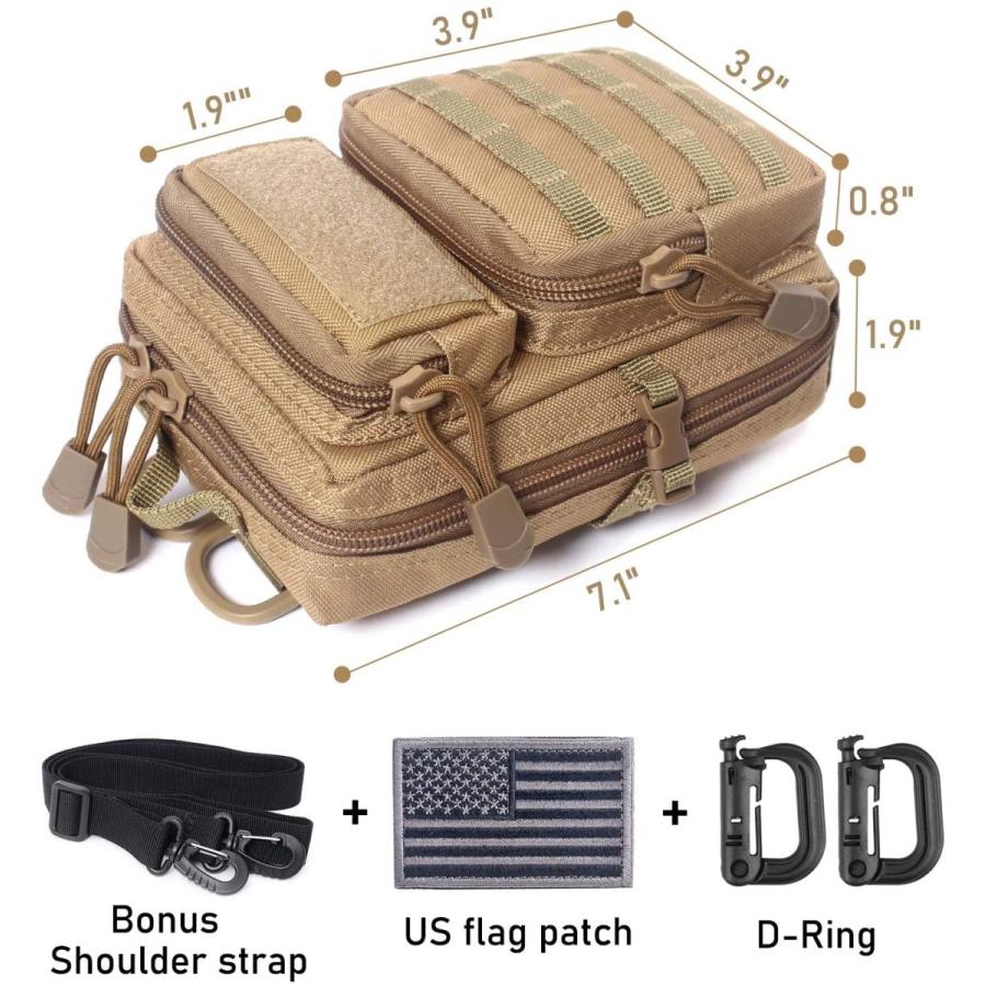 タクティカルポーチ ミリタリーポーチ サバイバルゲーム Tactical Molle Pouch Compact EDC : マニアックス Yahoo!店 - 通販 - Yahoo!ショッピング