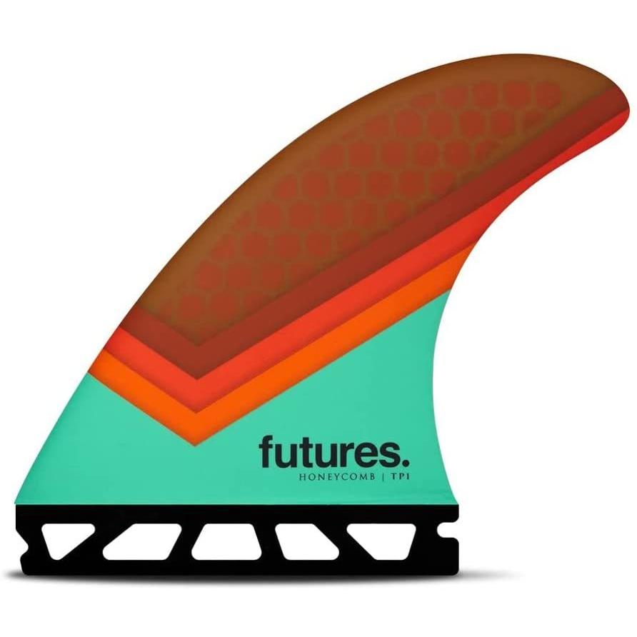 サーフィン フィン マリンスポーツ 1110-175-00 Future Fins TP1 Hexcore Teal/Orange ...