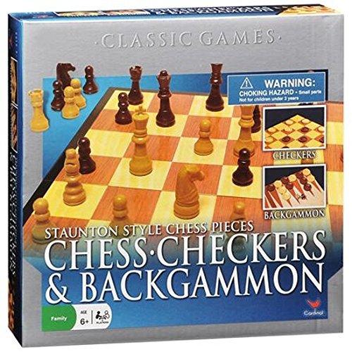 ボードゲーム 英語 アメリカ 2346 Cardinal Industries Chess/Checkers and Backgammon Set : マニアックス Yahoo!店 - 通販 ...