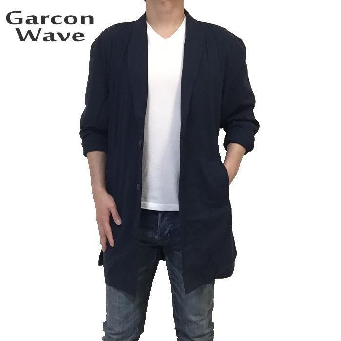 garsonwave Garson Wave ギャルソンウェーブ 新品 チェスターコート コーディガン ネイビー ライトアウター コート トレンドアイテム 春秋アウター : Vespucci ...
