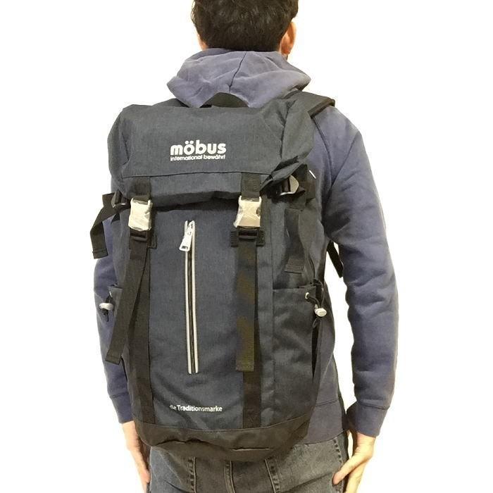 mobus MOBUS モーブス リュック バックパック 男女兼用 通勤 通学 ネイビー PCポケット付き 大容量 大きめ ...