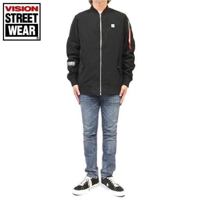 ジャケット 刺繍 MA-1〔VISION STREET WEAR/ビジョン ストリート ウェア〕ミリタリー ジャケット ライトアウター ビッグシルエット ユニセックス : vision-ma1 ...