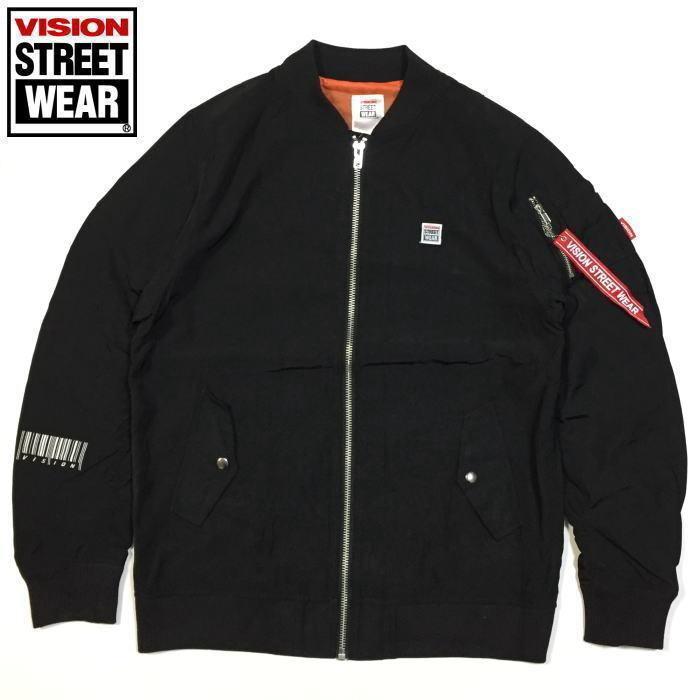 ジャケット 刺繍 MA-1〔VISION STREET WEAR/ビジョン ストリート ウェア〕ミリタリー ジャケット ライトアウター ビッグシルエット ユニセックス : vision-ma1 ...