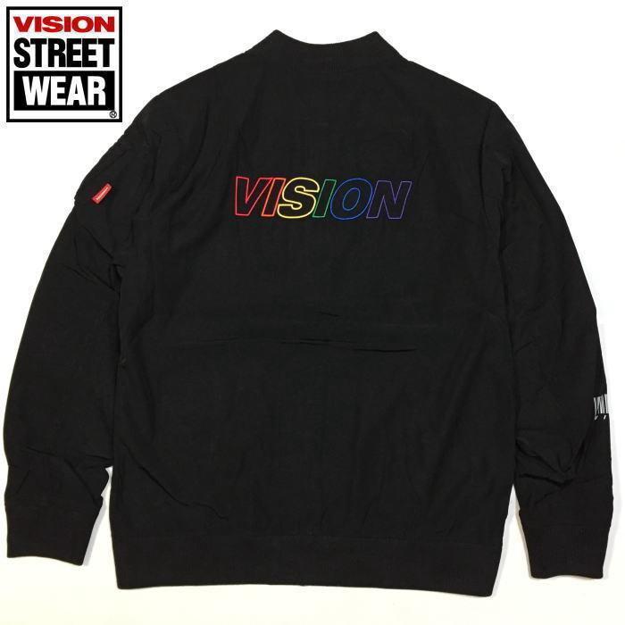 ジャケット 刺繍 MA-1〔VISION STREET WEAR/ビジョン ストリート ウェア〕ミリタリー ジャケット ライトアウター ビッグシルエット ユニセックス : vision-ma1 ...