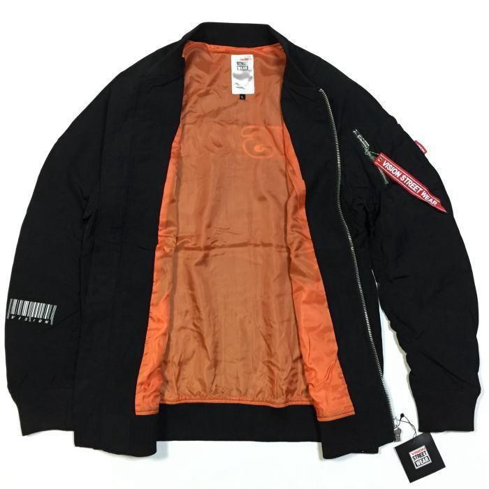 ジャケット 刺繍 MA-1〔VISION STREET WEAR/ビジョン ストリート ウェア〕ミリタリー ジャケット ライトアウター ビッグシルエット ユニセックス : vision-ma1 ...