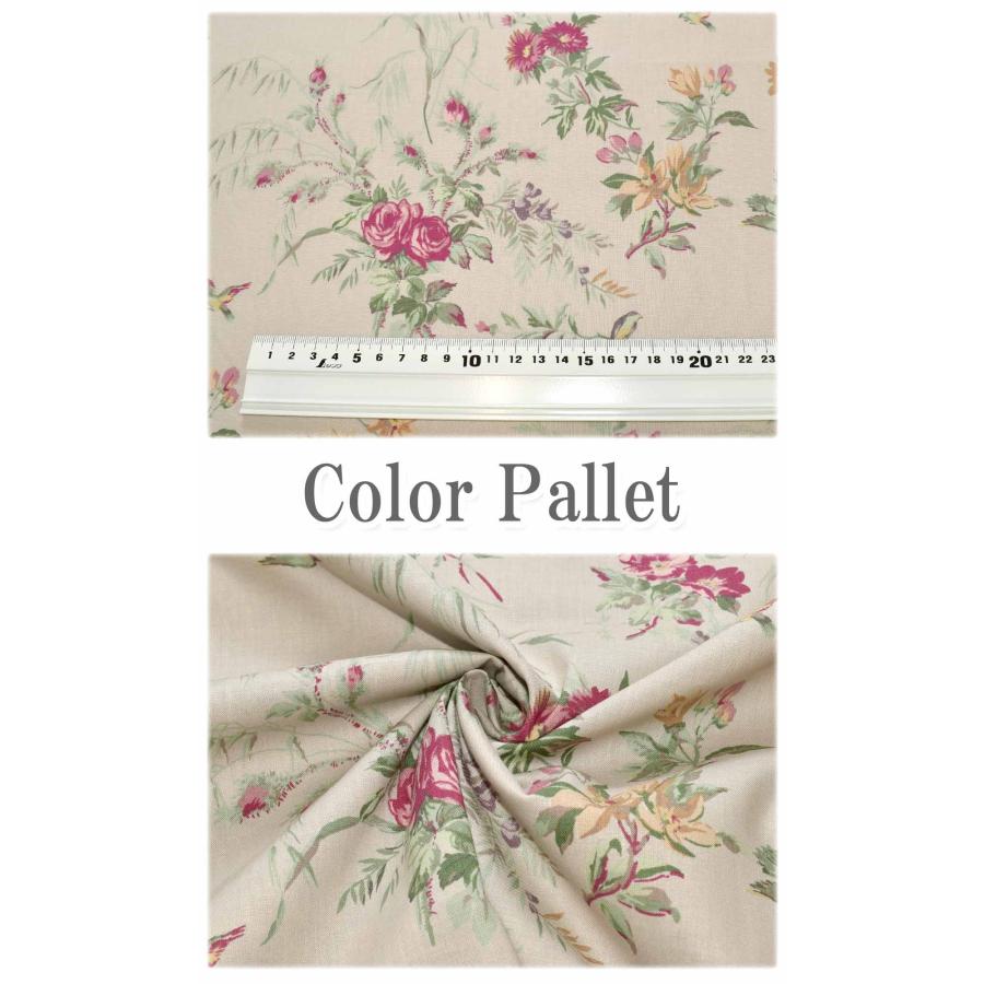 YUWA有輪商店 庭と小さな小鳥 Dグレー系 10cm単位 切り売り シャーティング生地 KS826782 (271) [在庫限り ...