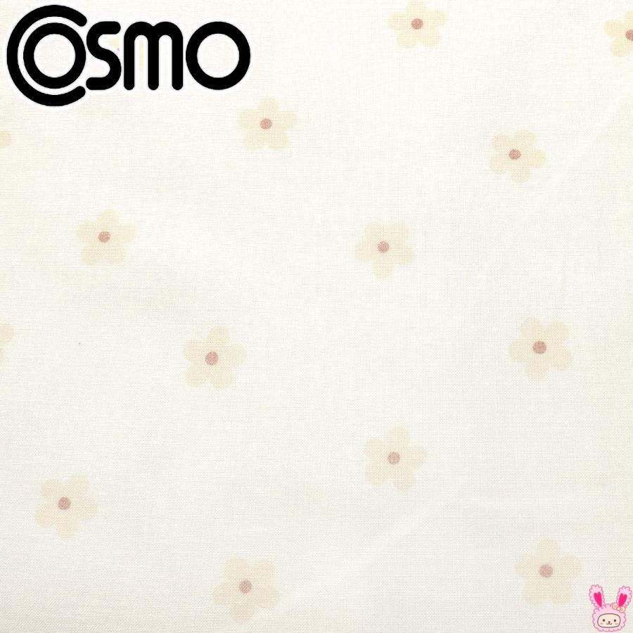 ラメ付きデイジー Aアイボリー系 10cm単位 切り売り シーチング生地 AP1231 コスモ (270) (30cm以上) [在庫限り☆ ...