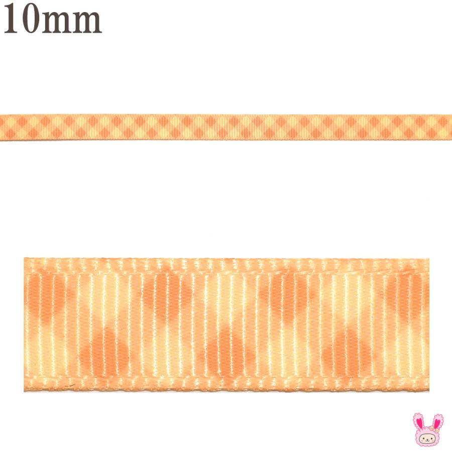 プリントリボン ダイヤチェックオレンジリボン 幅10mm 4m : 24100005 : まんま母さんのりぼん - 通販 - Yahoo!ショッピング