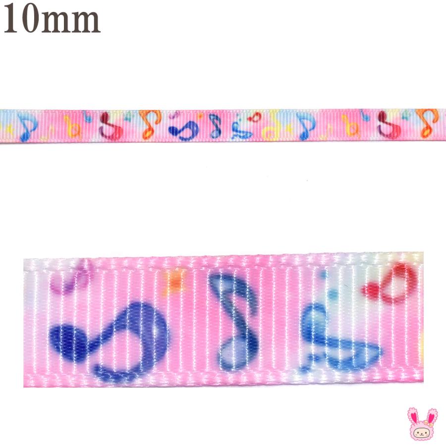 プリントリボン ピンクのお空と音符リボン 幅10mm 4m : まんま母さんのりぼん - 通販 - Yahoo!ショッピング